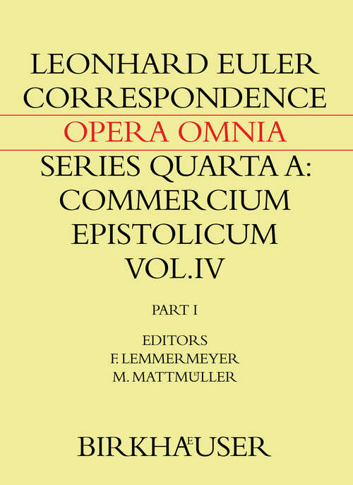 Correspondence of Leonhard Euler with Christian Goldbach - RNIB Bookshare